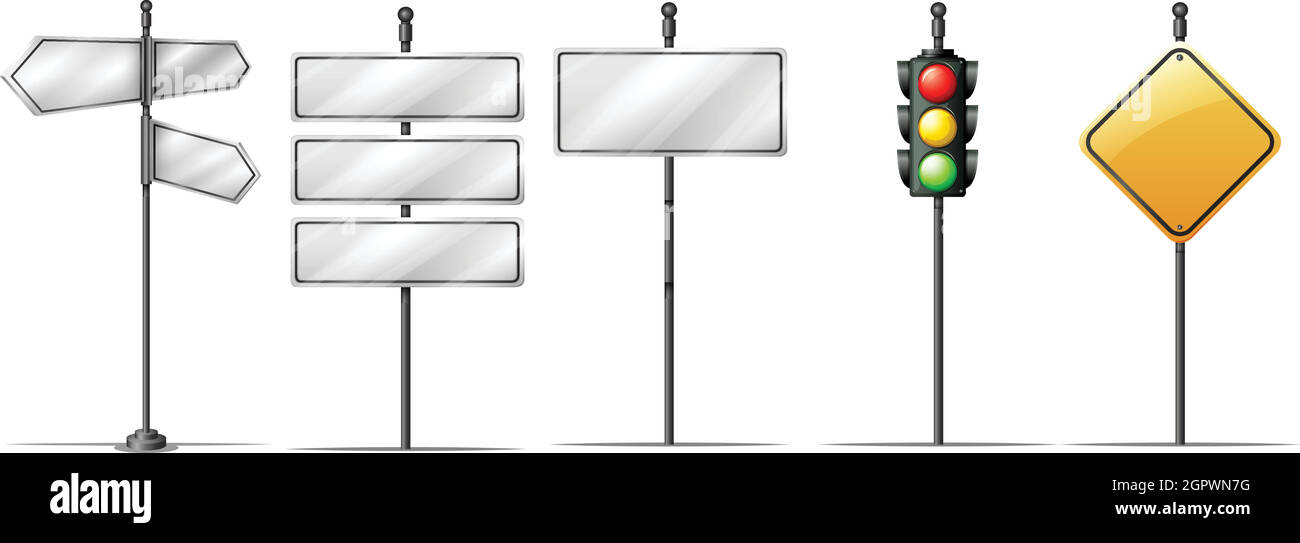Set of traffic direction board Stock Vector Image & Art - Alamy