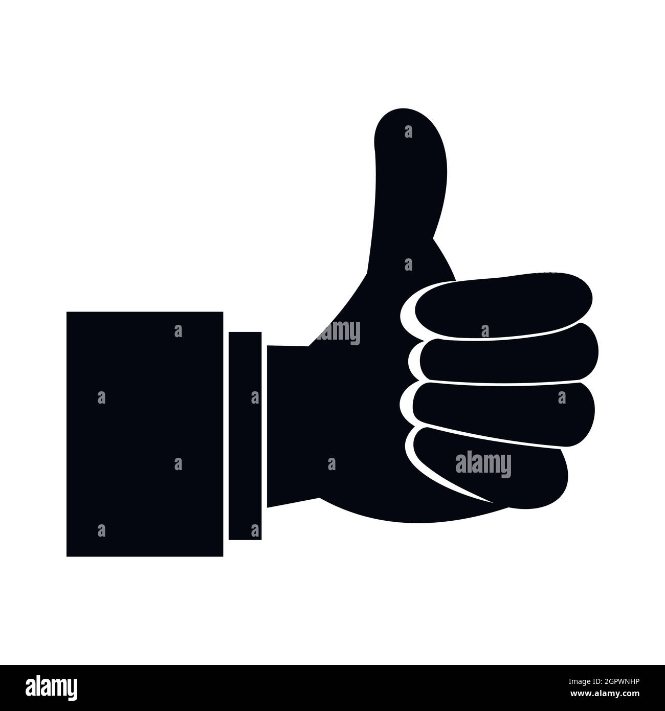 Thumb up gesture icon, simple style Stock Vector Image & Art - Alamy
