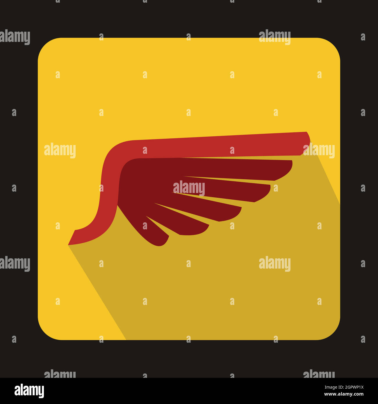 Red wing icon in flat style Stock Vector Image & Art - Alamy