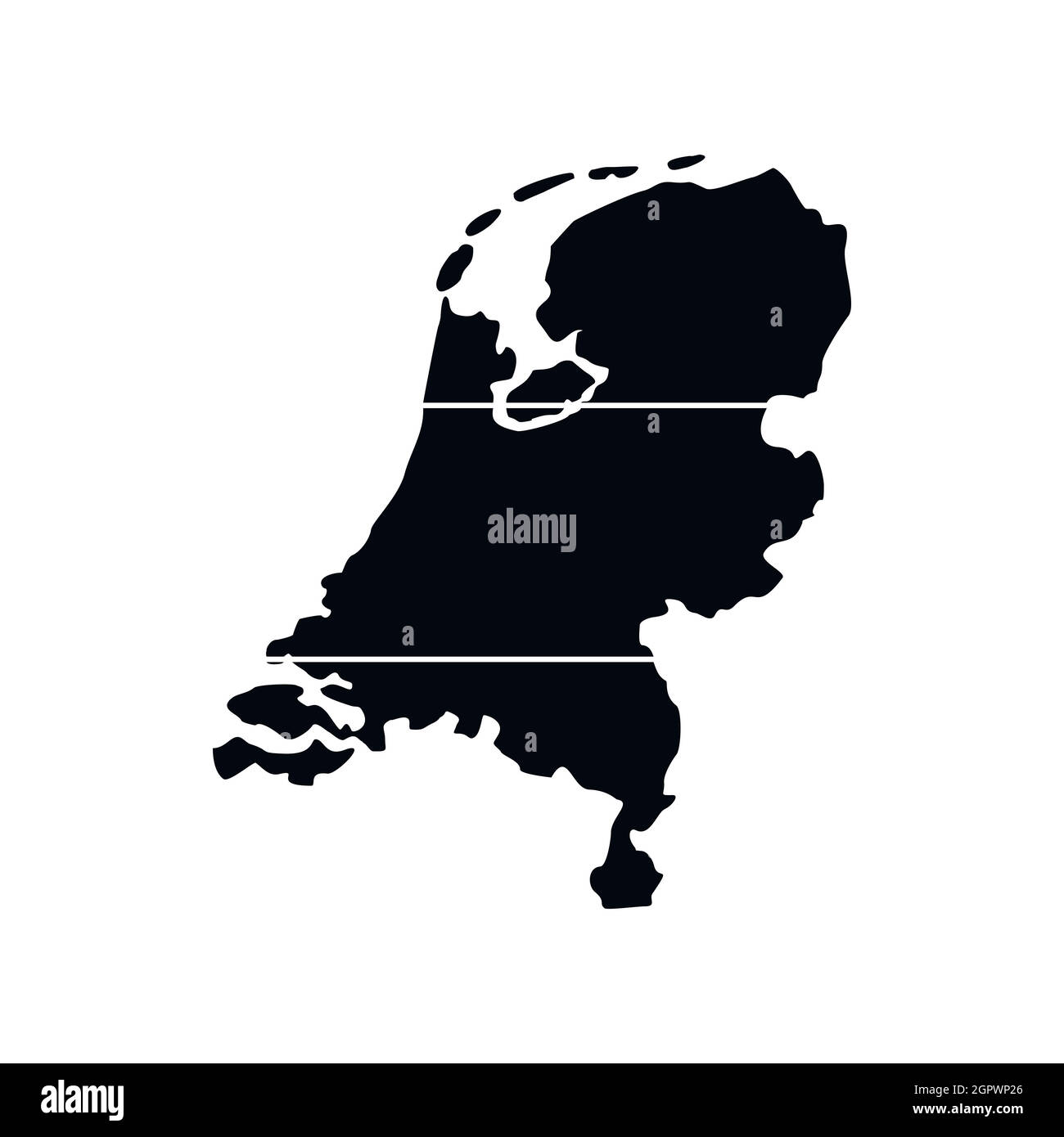 Map of the netherland hi-res stock photography and images - Alamy