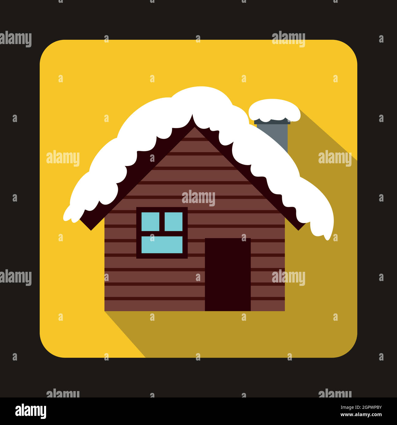 Winter snow landscape covered Stock Vector Images - Alamy