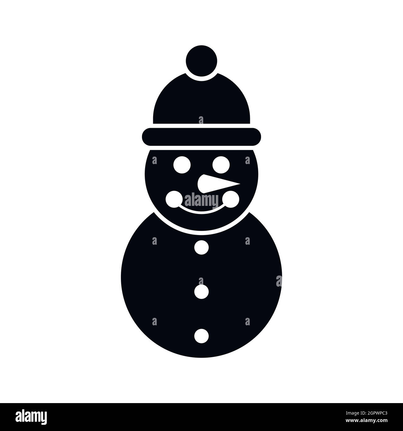 Snowman icon, simple style Stock Vector Image & Art - Alamy