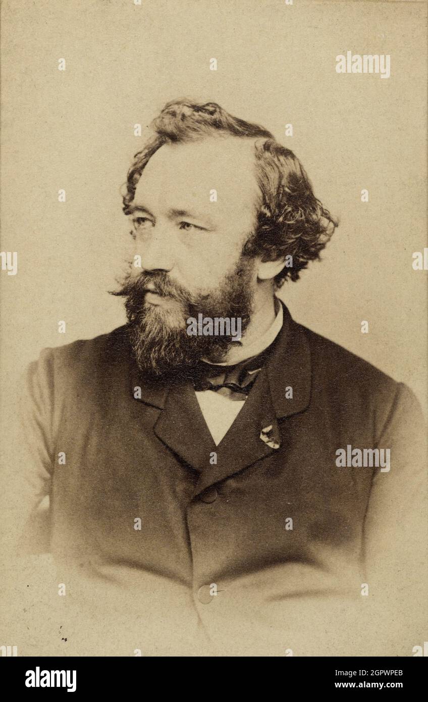 Portrait of Adolphe Sax (1814-1894), ca 1860. Private Collection Stock ...