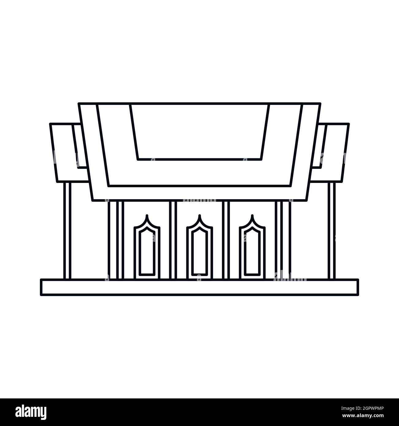 Ancient palace icon outline Cut Out Stock Images & Pictures - Alamy