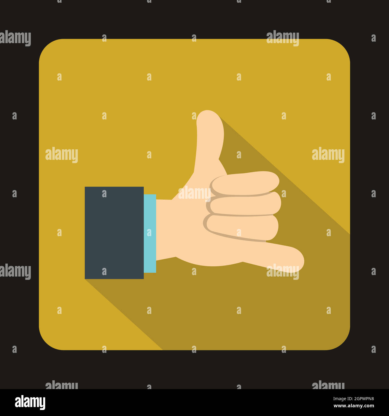 Call me gesture icon in flat style Stock Vector Image & Art - Alamy