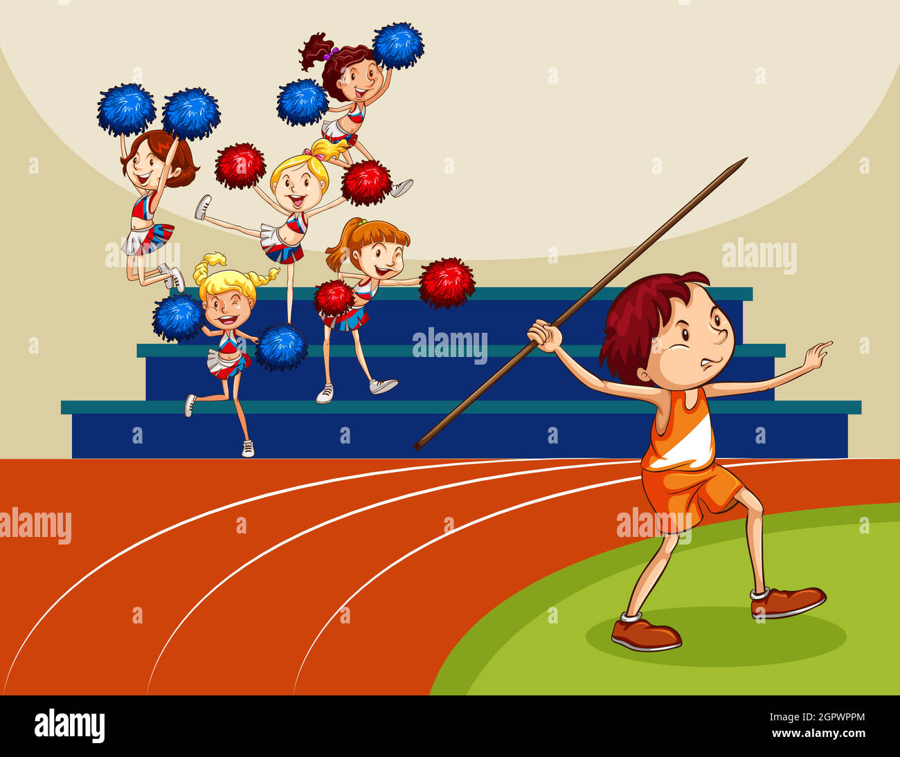 Girls cheering Stock Vector Images - Alamy