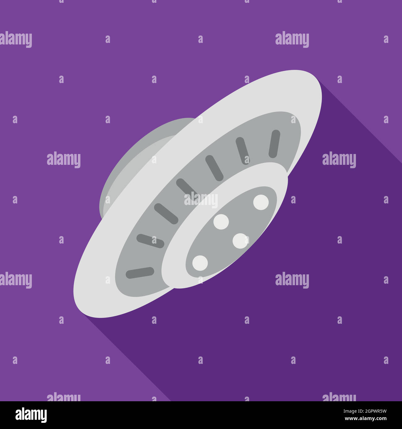 UFO saucer flying icon, flat style Stock Vector Image & Art - Alamy