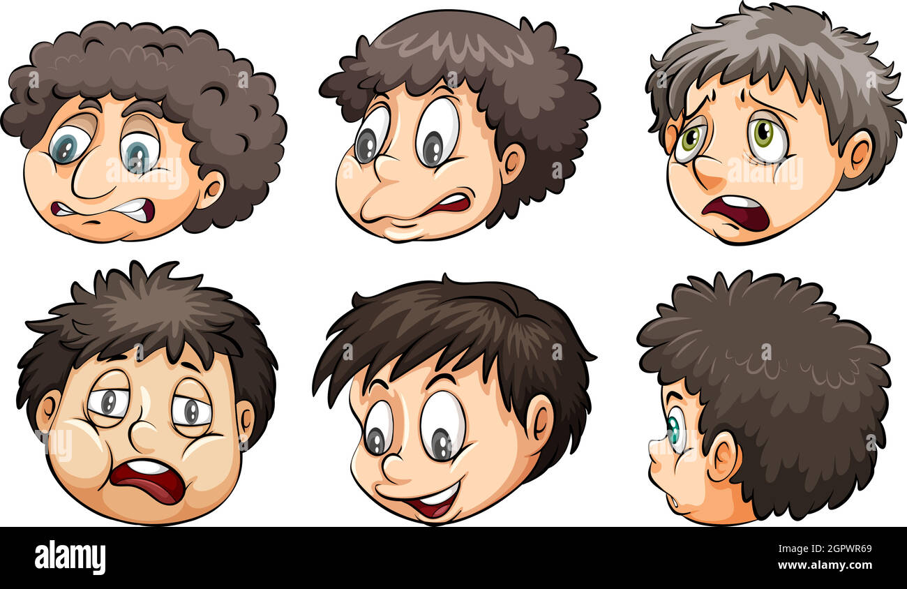 Faces with different expressions Stock Vector Image & Art - Alamy