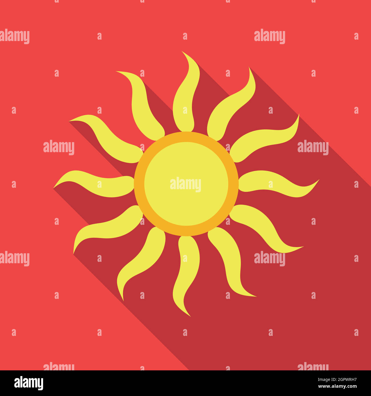 Sun icon in flat style Stock Vector Image & Art - Alamy