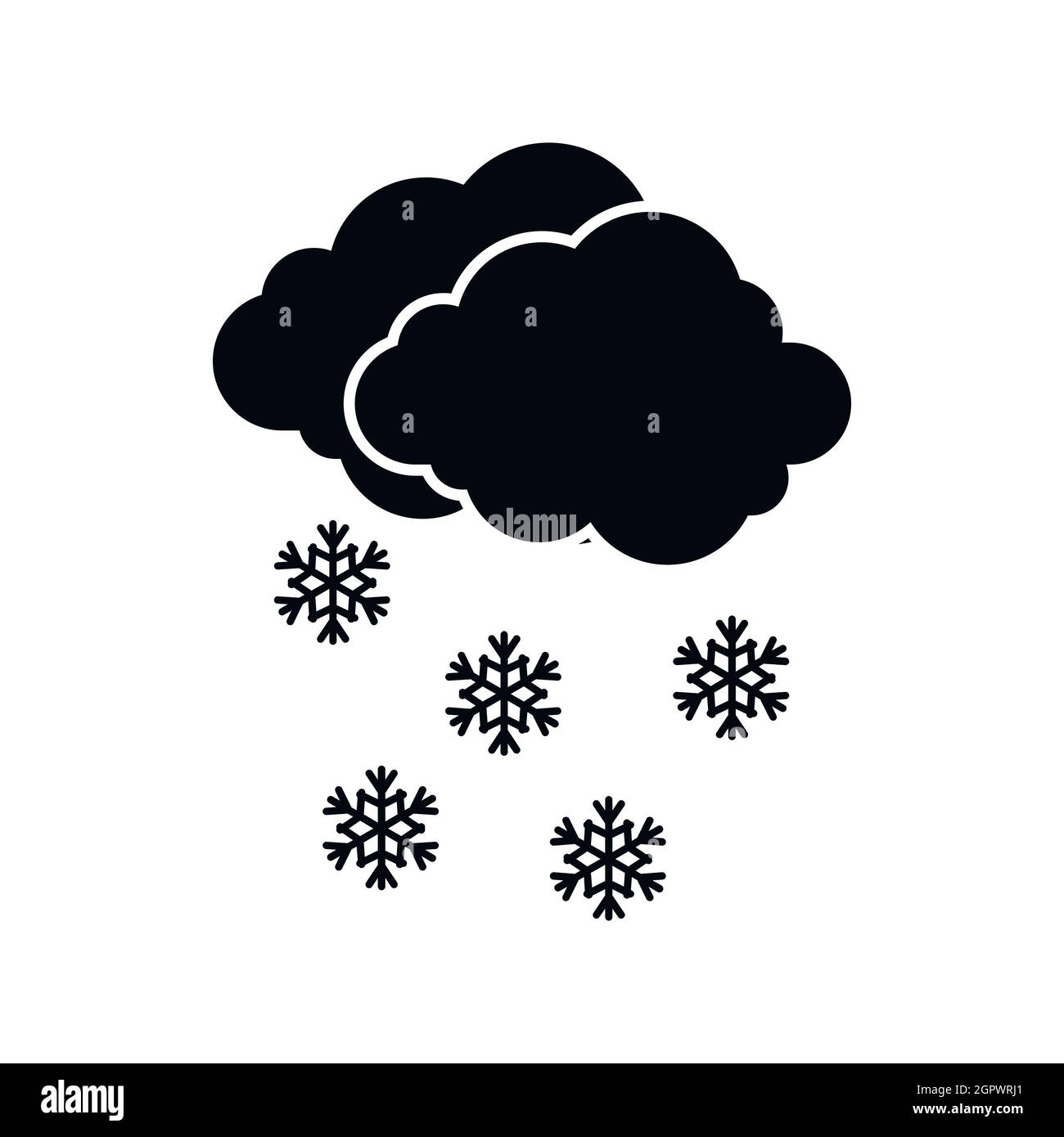 Cloud and snowflakes icon, simple style Stock Vector Image & Art - Alamy