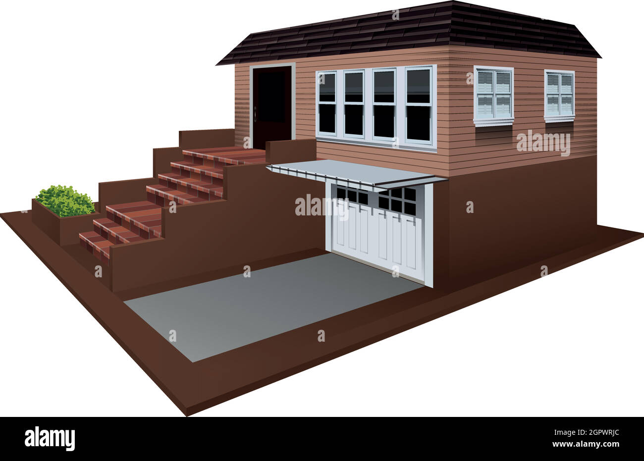 3D design for house with garage Stock Vector Image & Art - Alamy
