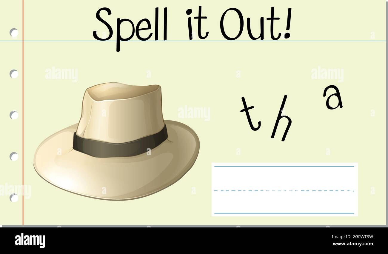 Spell it out hat Stock Vector Image & Art - Alamy