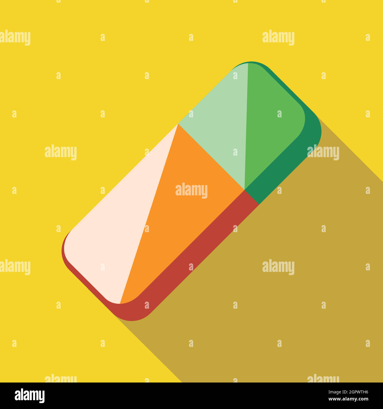 Colorful rubber pencil eraser icon, flat style Stock Vector Image & Art ...