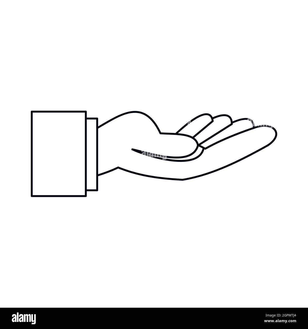 Outstretched hand gesture icon, outline style Stock Vector Image & Art ...