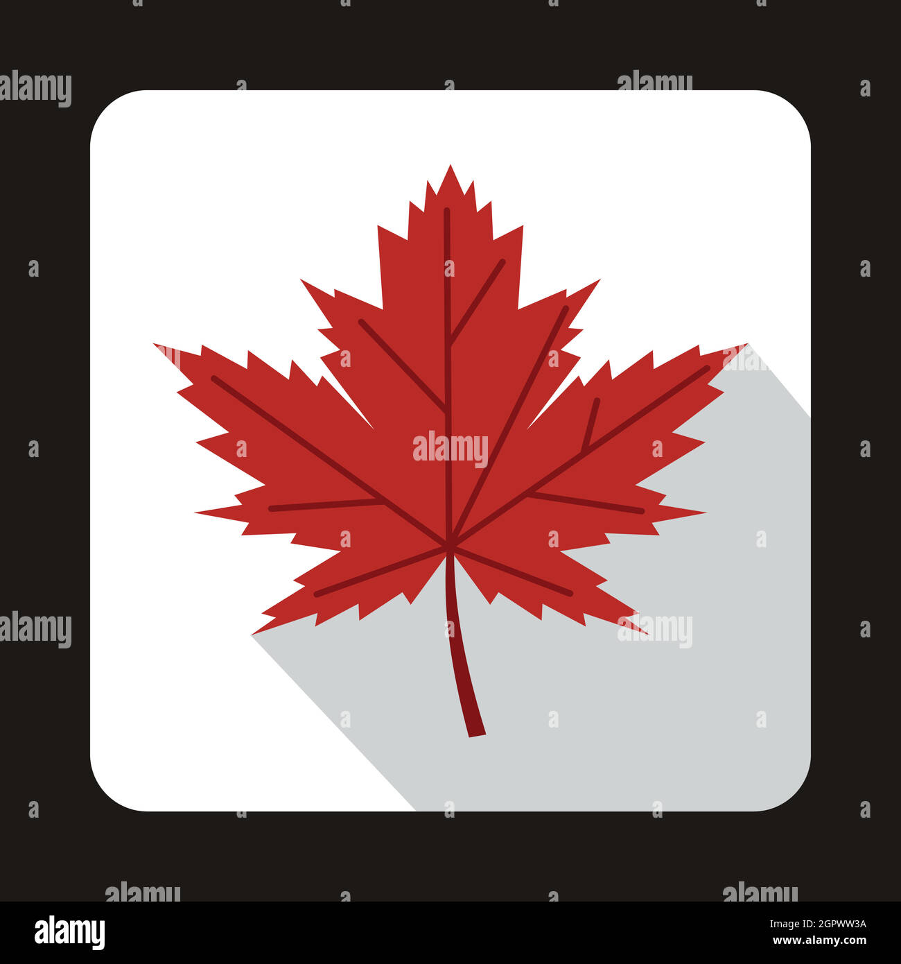 Red maple leaf in fall Stock Vector Images - Alamy