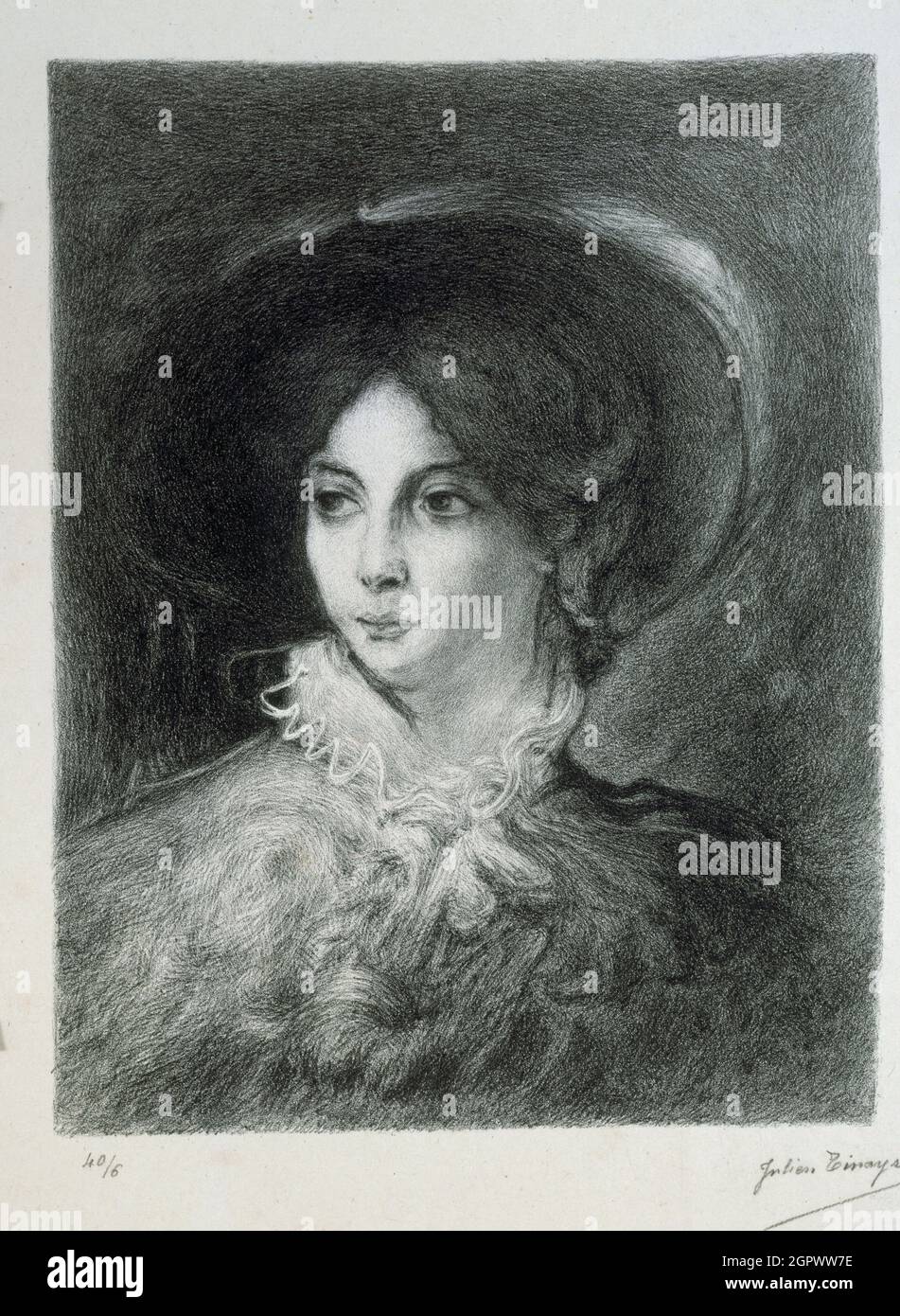 Portrait of George Sand. Private Collection Stock Photo - Alamy