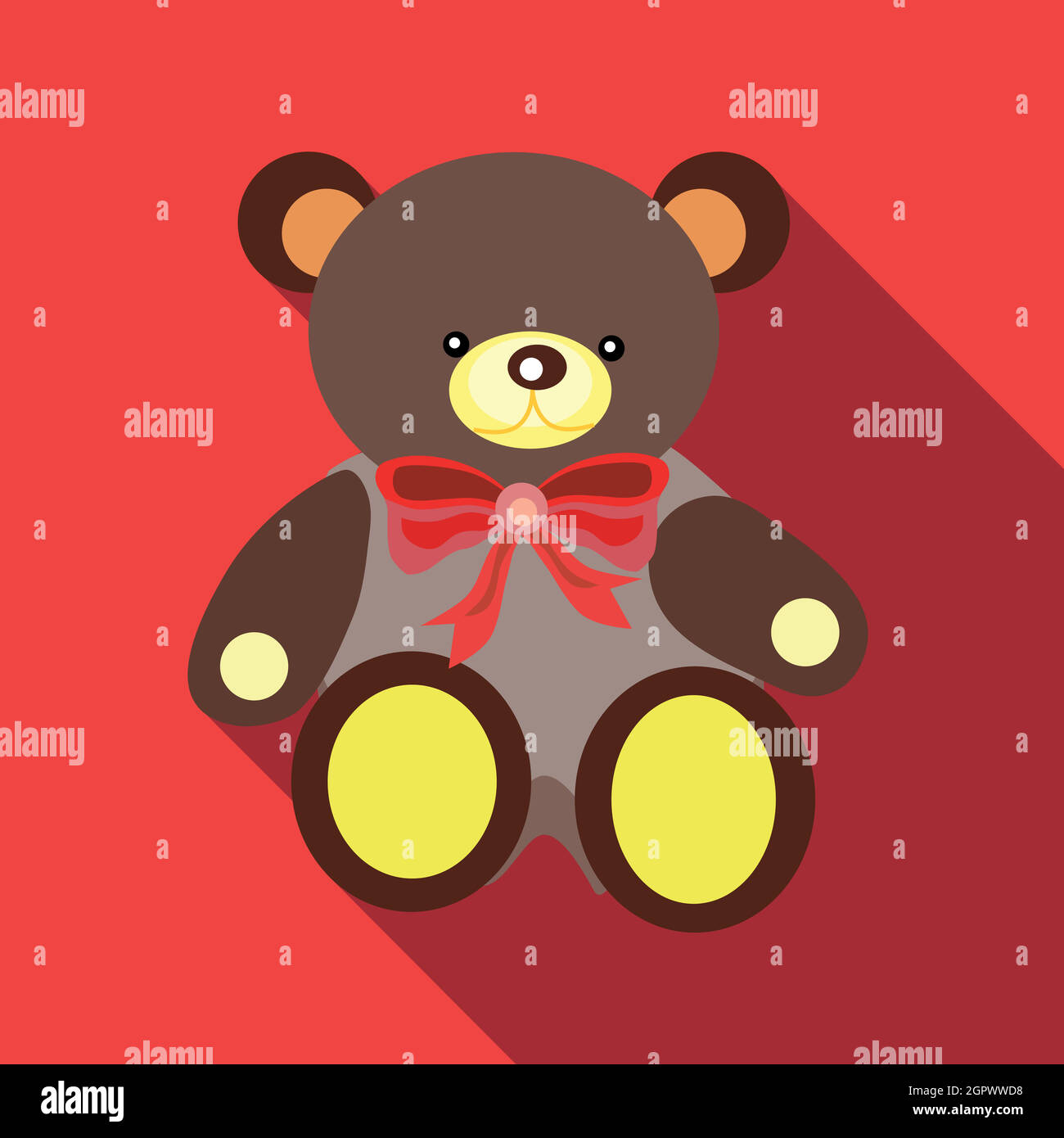 Toy bear icon, flat style Stock Vector Image & Art - Alamy