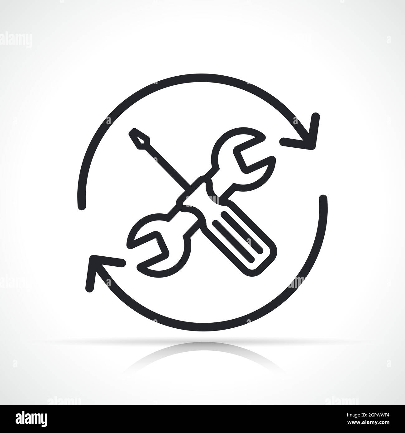maintenance line icon vector symbol Stock Vector Image & Art - Alamy