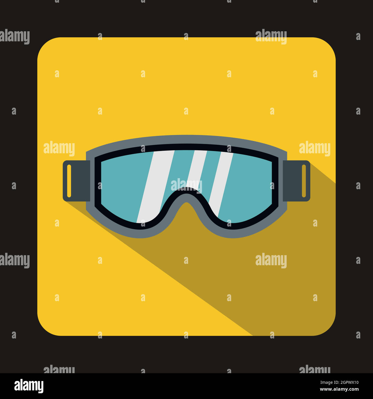 Skiing mask icon in flat style Stock Vector Image & Art - Alamy