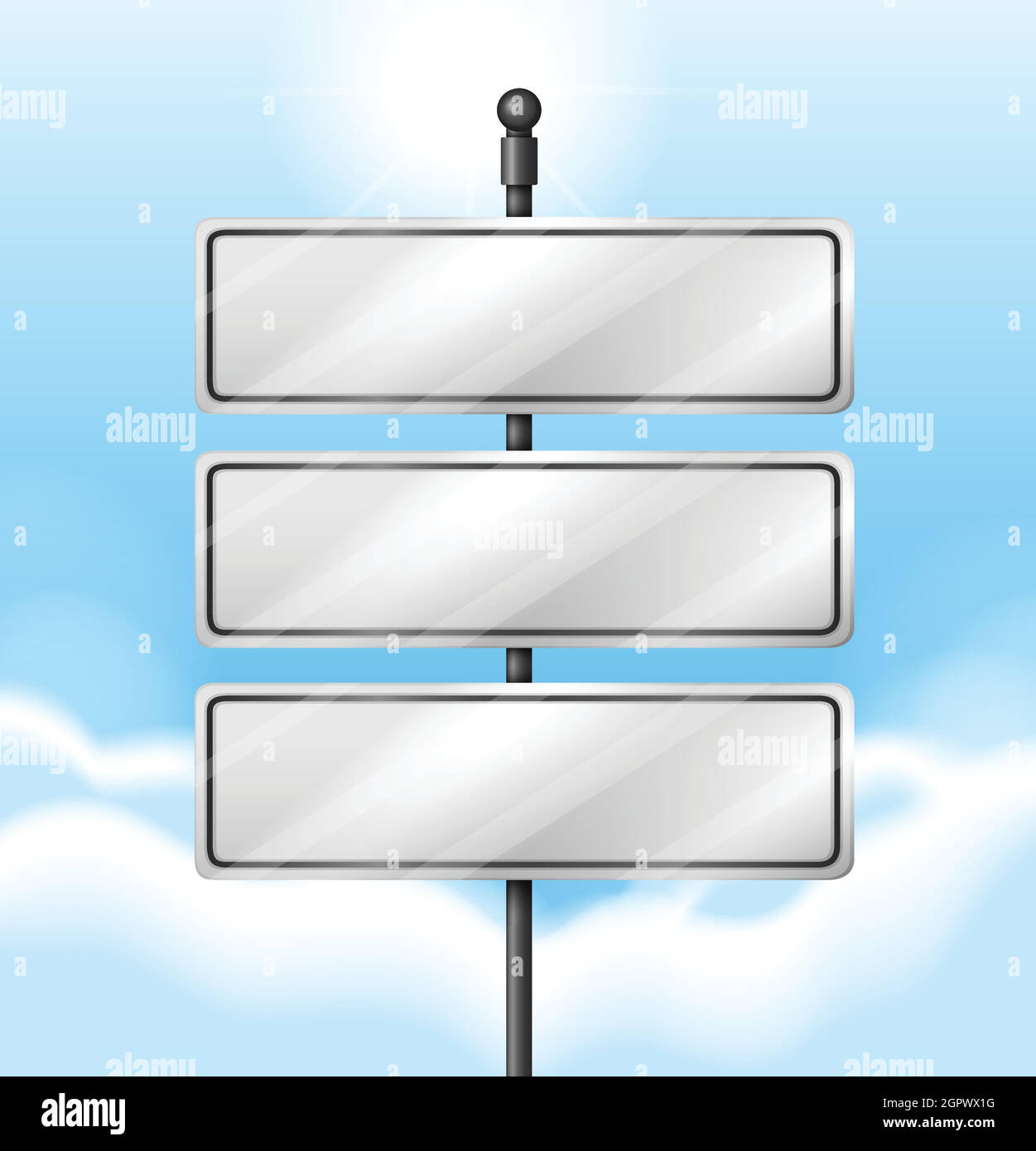 Three empty signboards Stock Vector Image & Art - Alamy