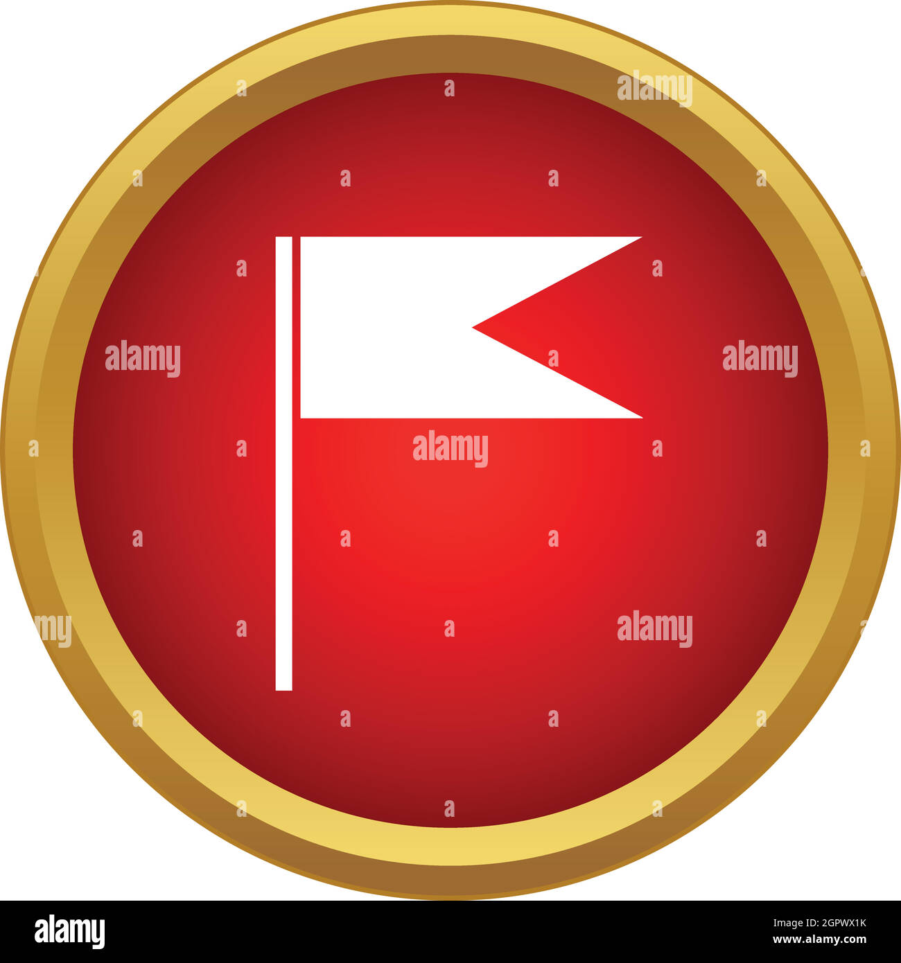 Red flag in pole Stock Vector Images - Alamy