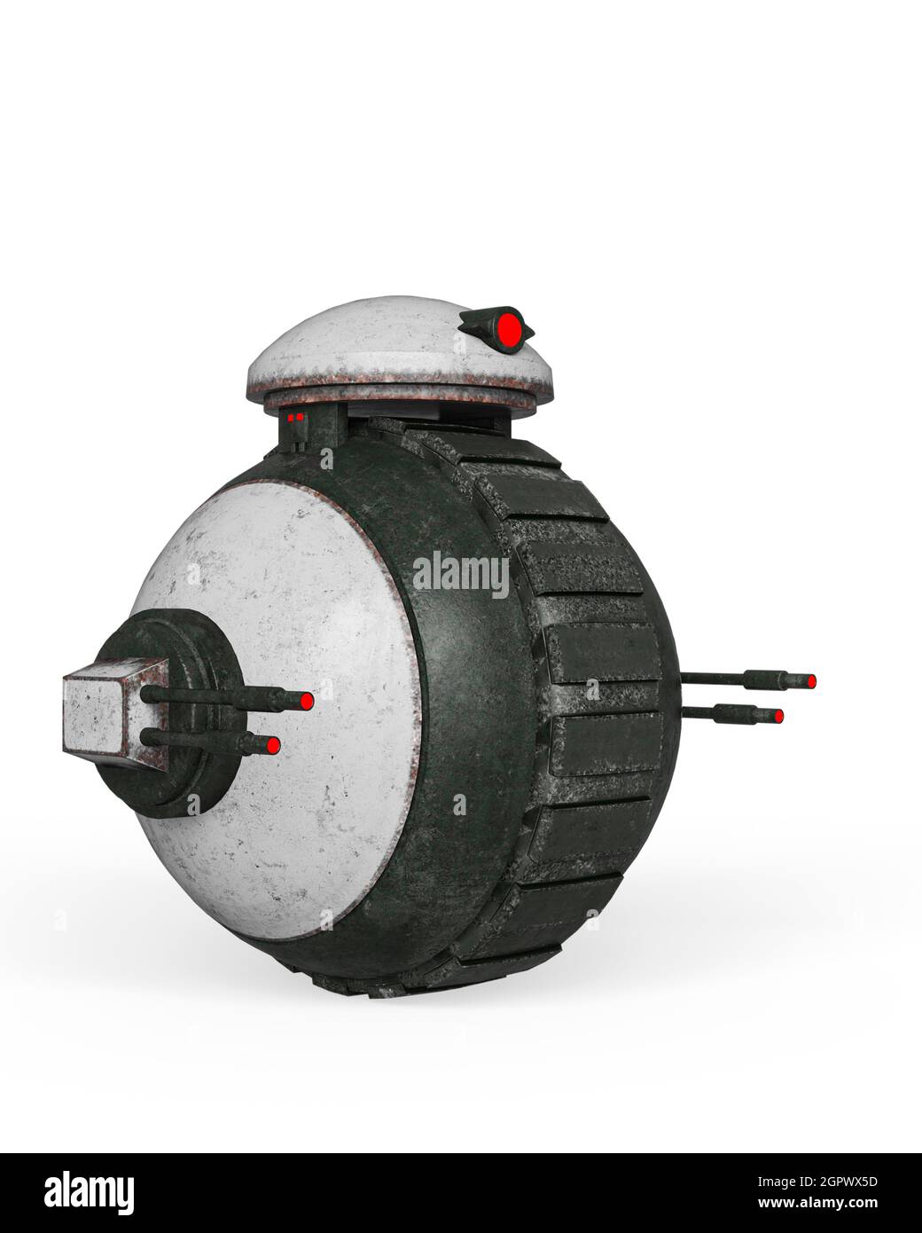 robot ball is walking in white background, 3d illustration Stock Photo ...