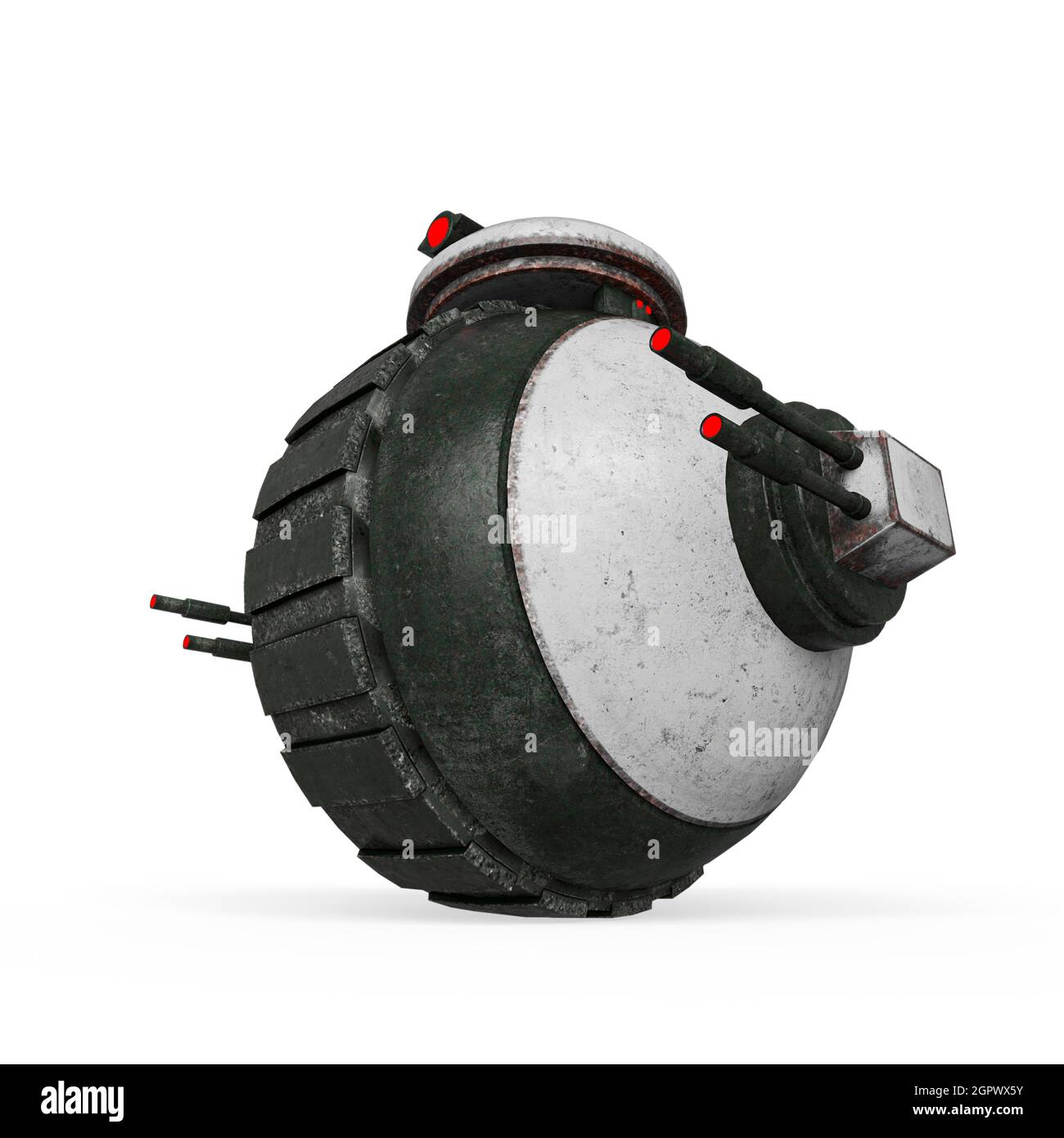 robot ball passing by in white background, 3d illustration Stock Photo ...