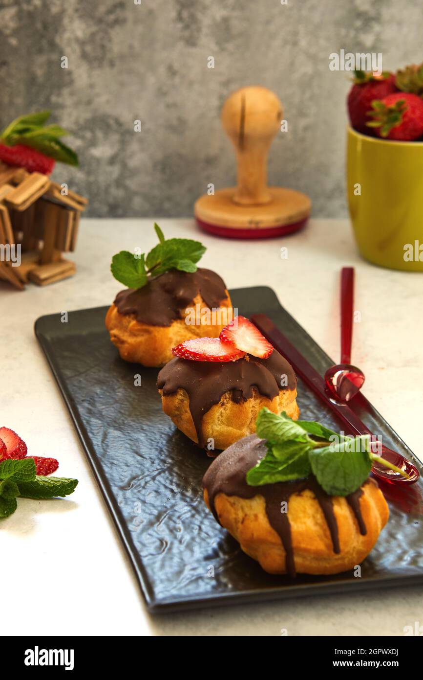 A stack of profiteroles hi-res stock photography and images - Alamy