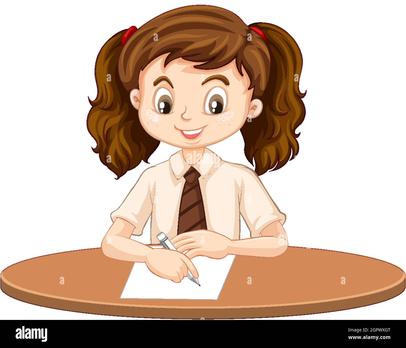 Girl Writing Clipart