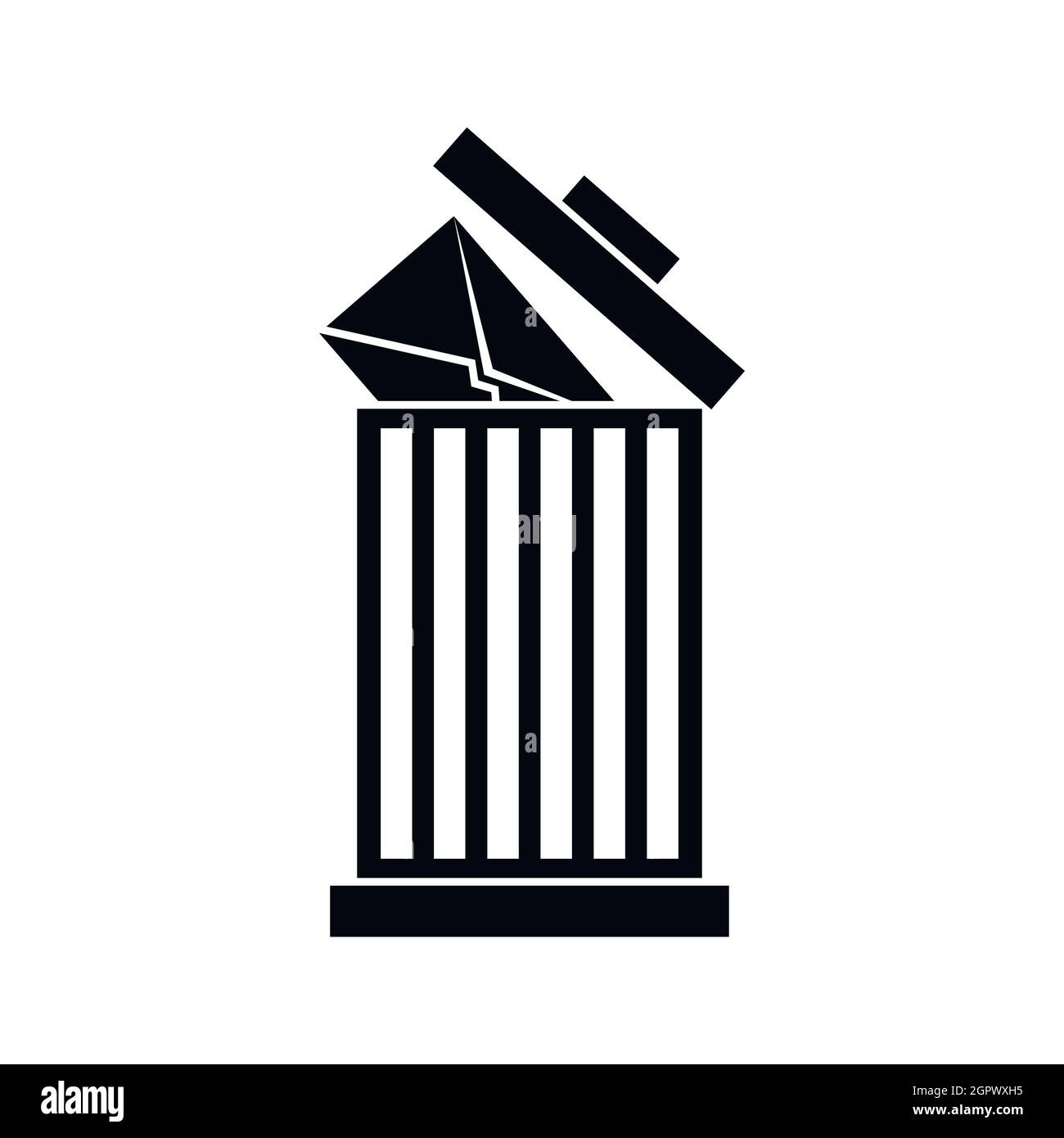 Trash bin icon hi-res stock photography and images - Alamy
