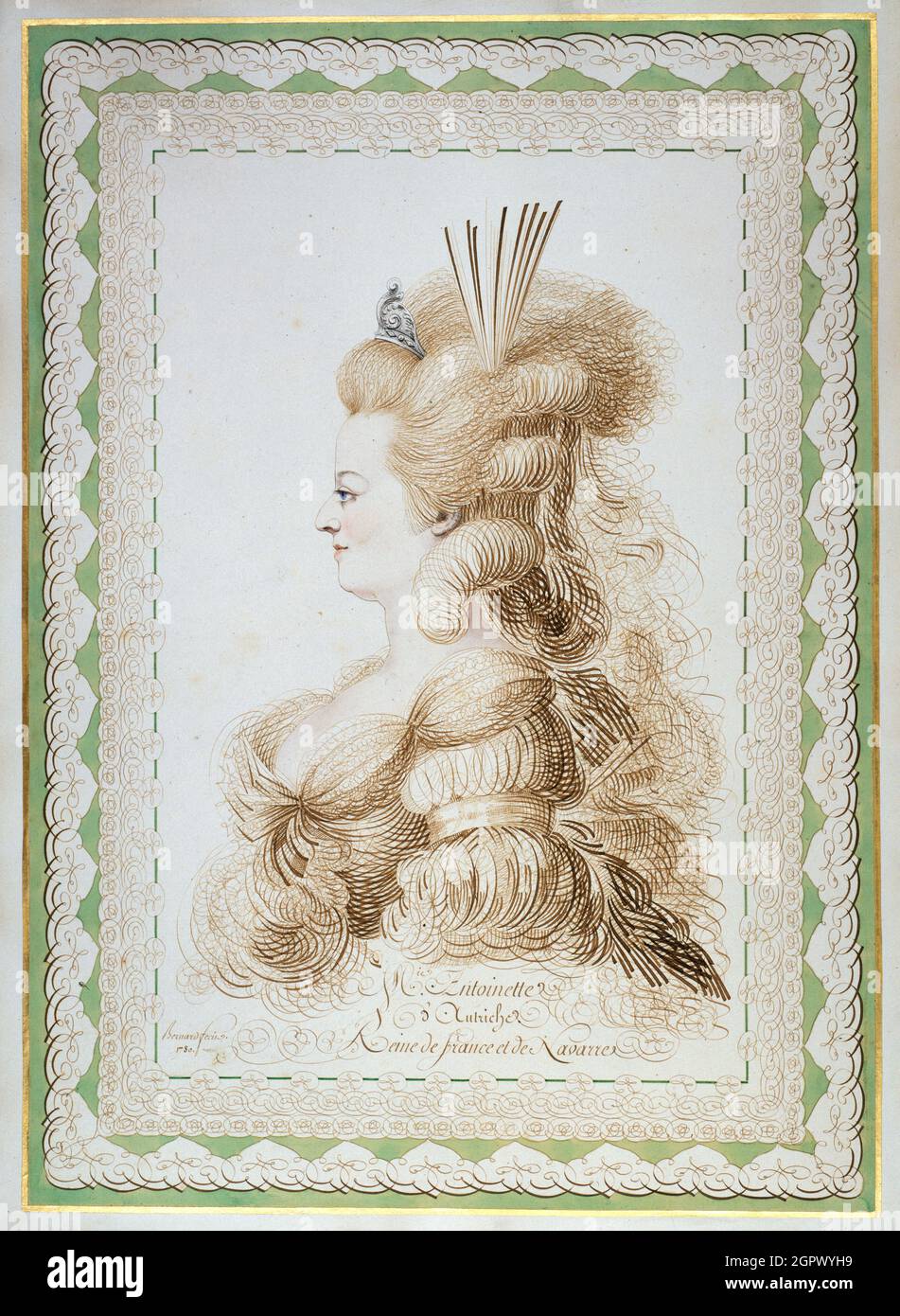 Portrait of Marie Antoinette (1755-1793), Archduchess of Austria and ...