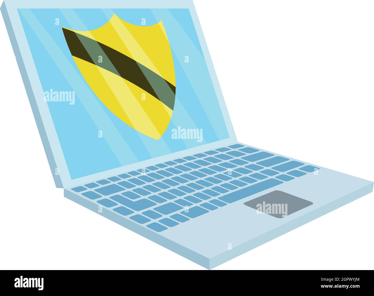 Virus on laptop Stock Vector Images - Alamy