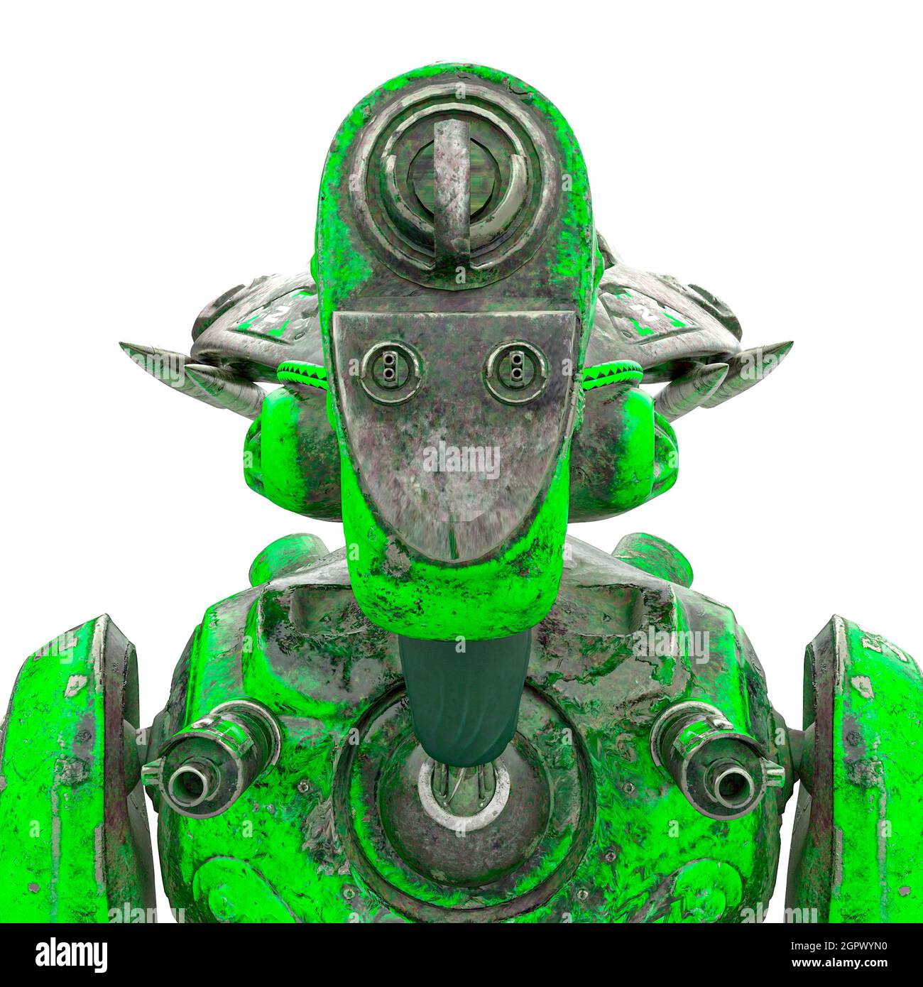 cyber watchman dog in id portrait, 3d illustration Stock Photo - Alamy