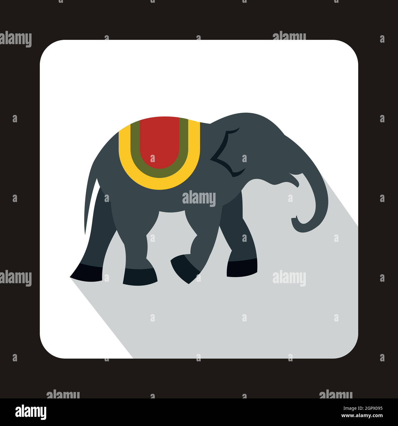 Elephant icon in flat style Stock Vector Image & Art - Alamy