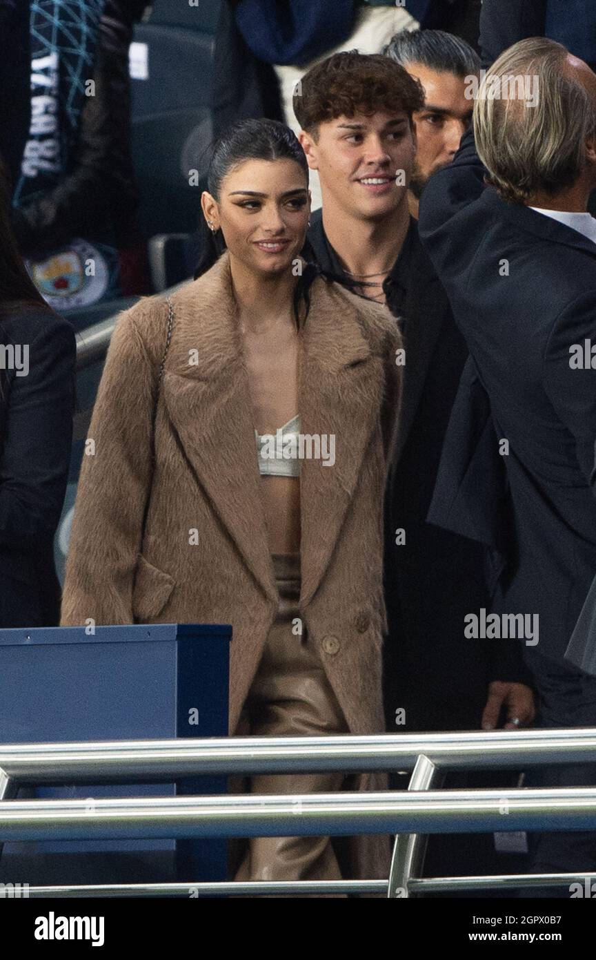 Noah Beck attends the UEFA Champions League group A match between Paris ...