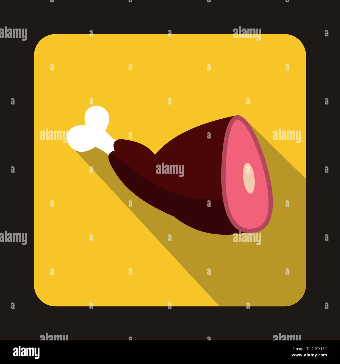 Roast pork knuckle icon, flat style Stock Vector Image & Art - Alamy