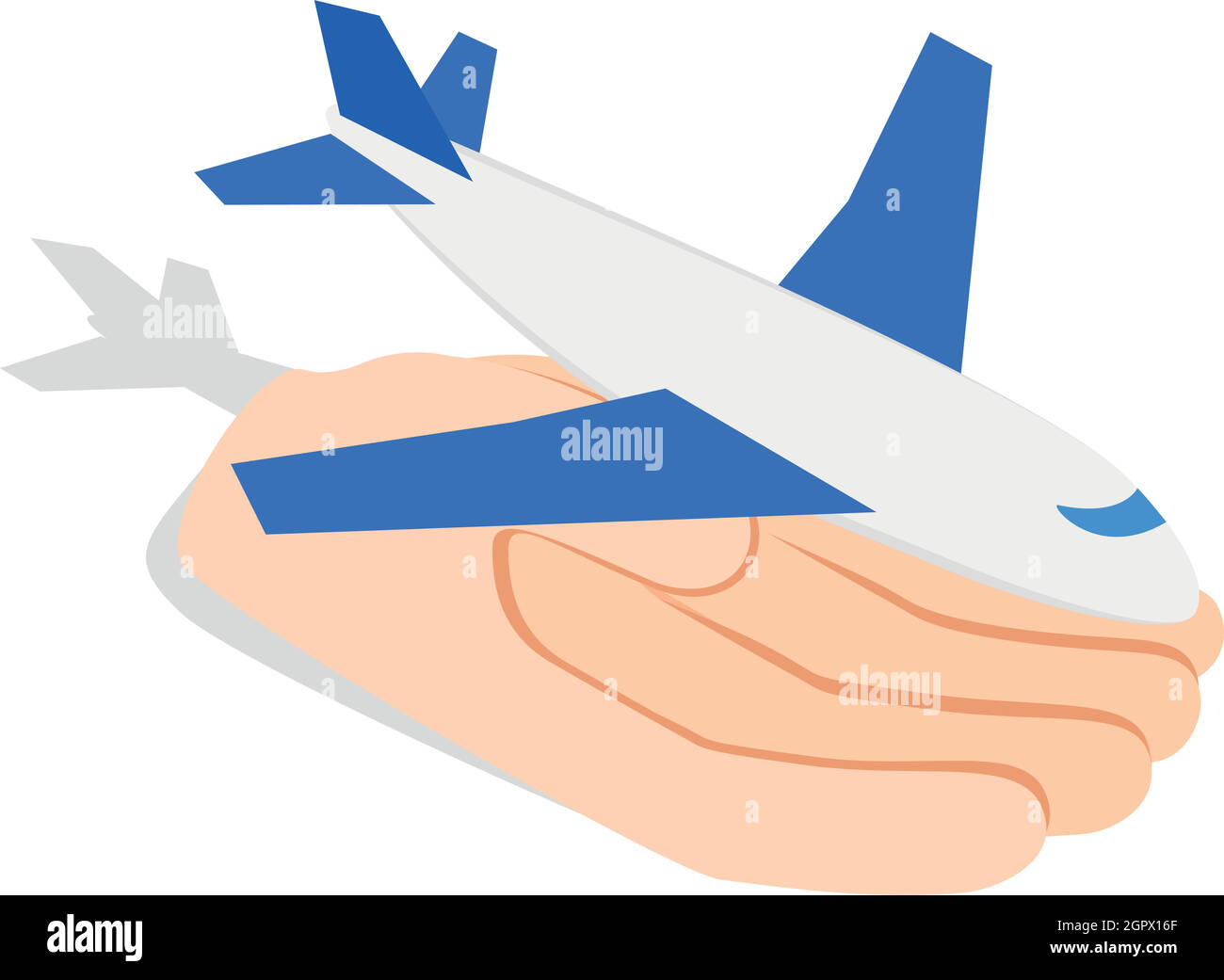 Hand holding plane icon, isometric 3d style Stock Vector Image & Art ...
