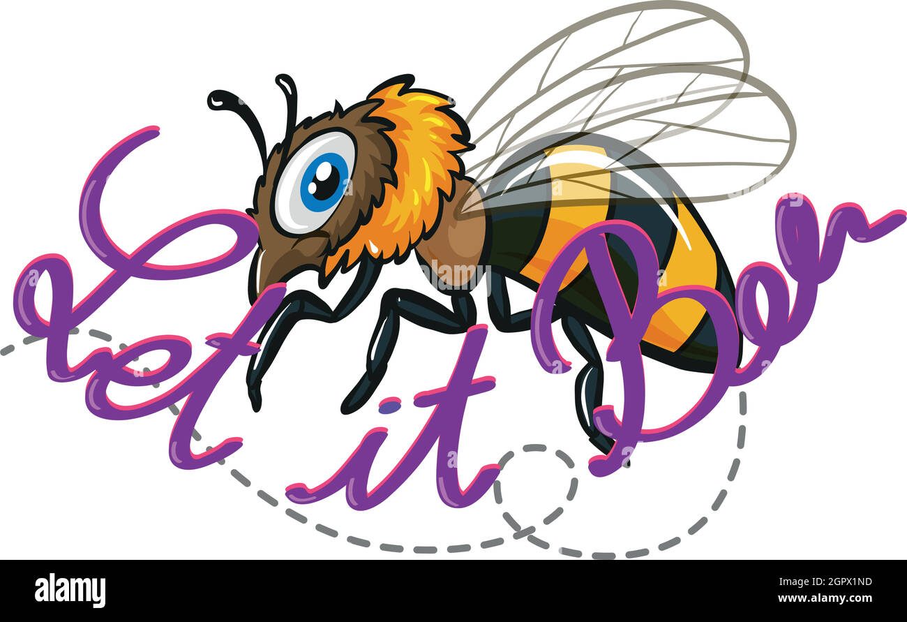 Bee and text Stock Vector Image & Art - Alamy