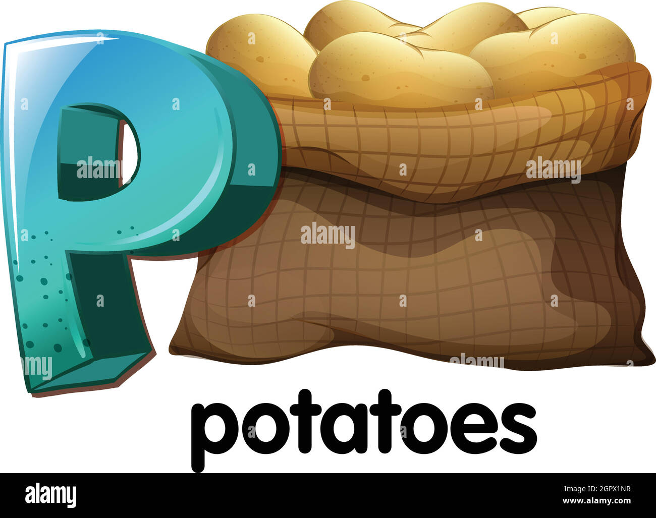 Potatoes container garden Stock Vector Images - Alamy