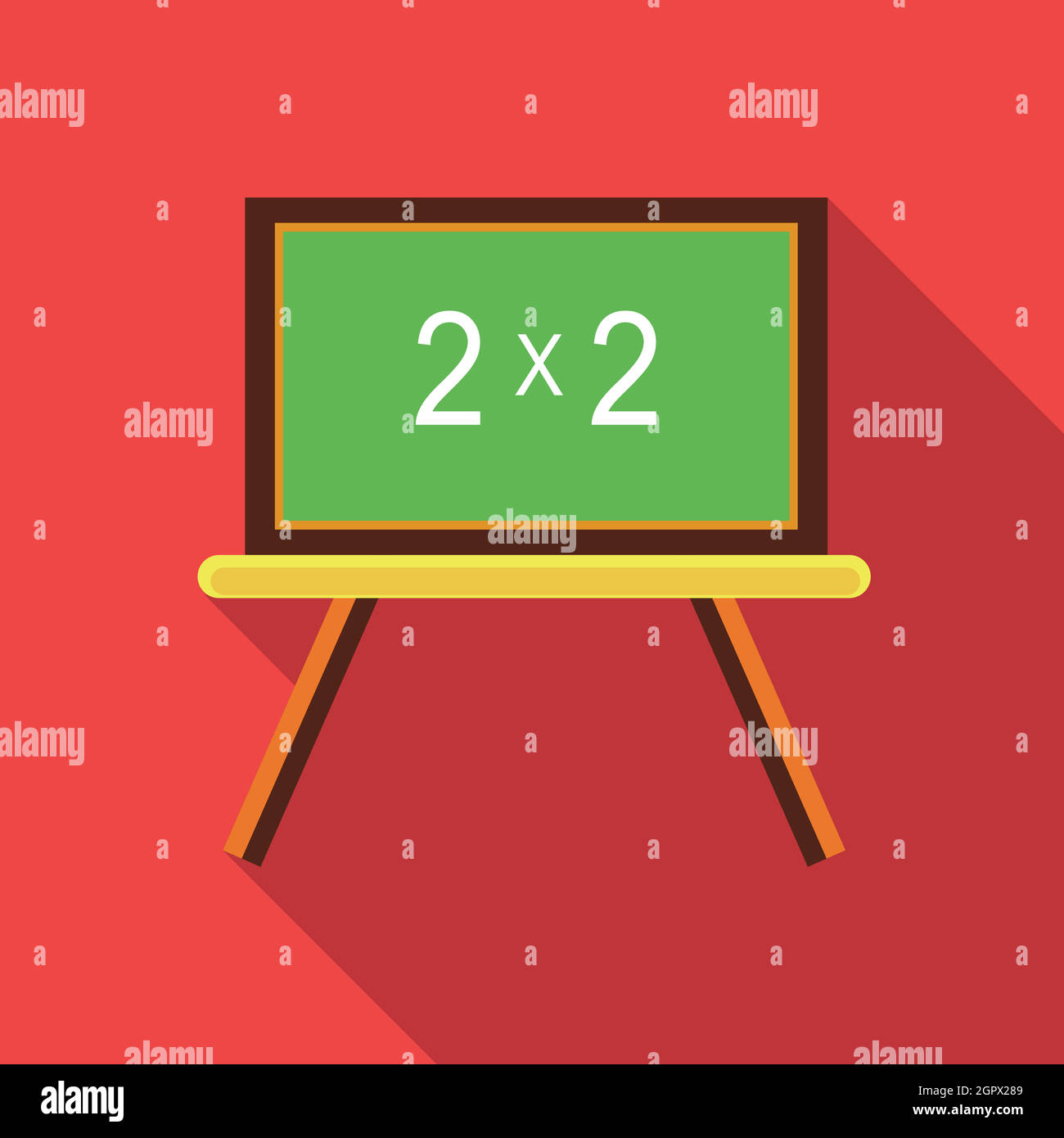 Chalkboard with simple mathematical equation icon Stock Vector Image ...