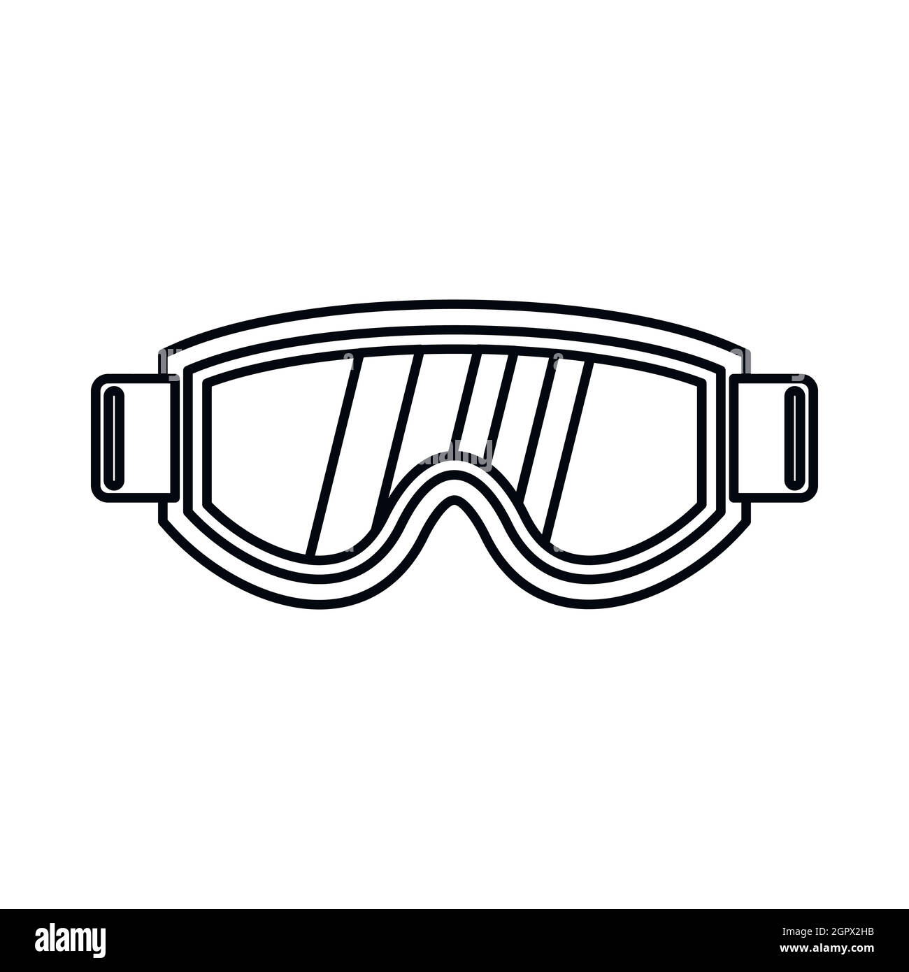 Skiing mask icon, outline style Stock Vector Image & Art - Alamy