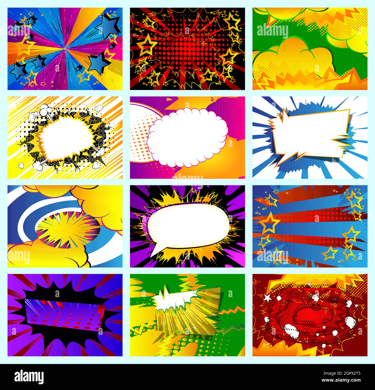 Collection of pop art comic background Stock Vector Image & Art - Alamy