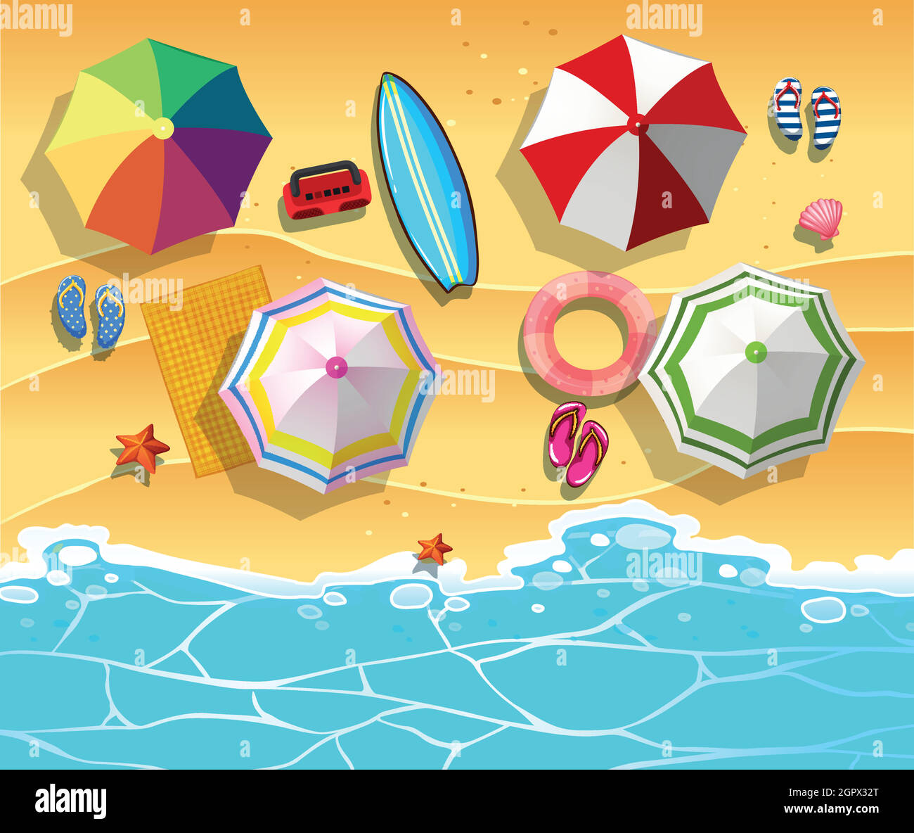Summer background umbrellas on Stock Vector Images - Alamy
