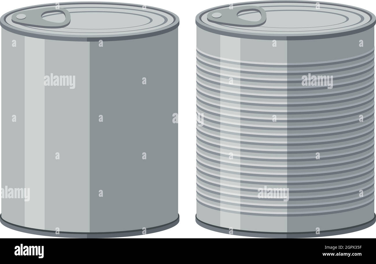 Two aluminum cans without label Stock Vector Image & Art - Alamy