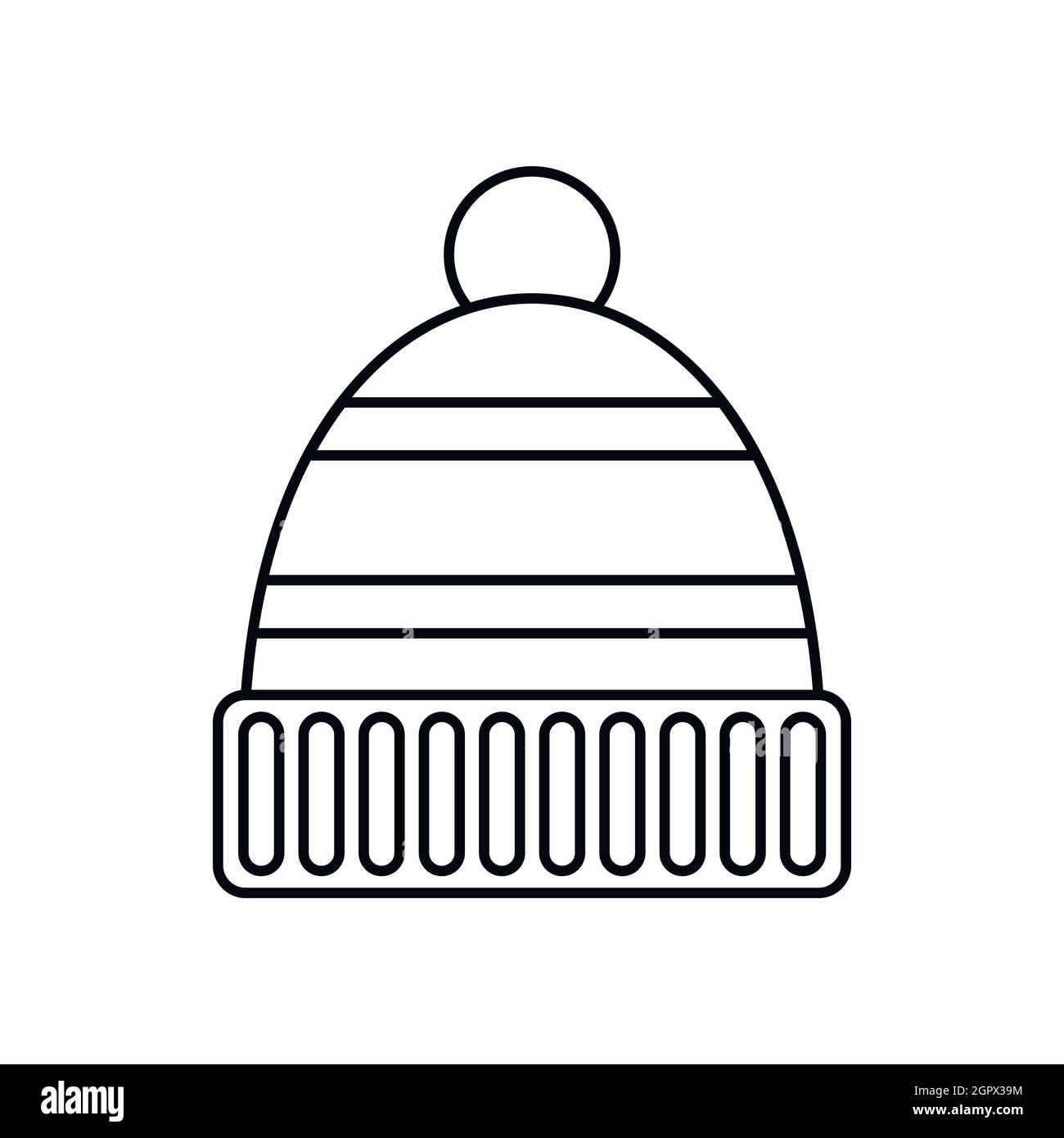 Beanie hat icon outline Stock Vector Images - Alamy