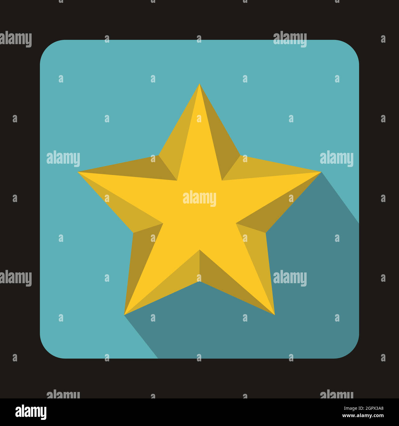 Star icon vector yellow Stock Vector Images - Alamy