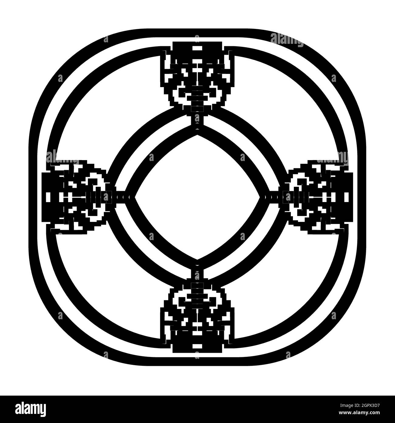 Geometric Element, Pixel Art - Minimalist Abstract Symbol Pattern for ...