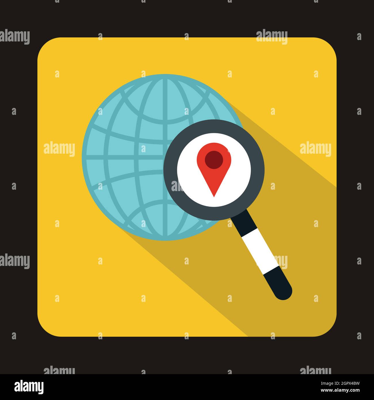 Map with magnifying glass Stock Vector Images - Alamy