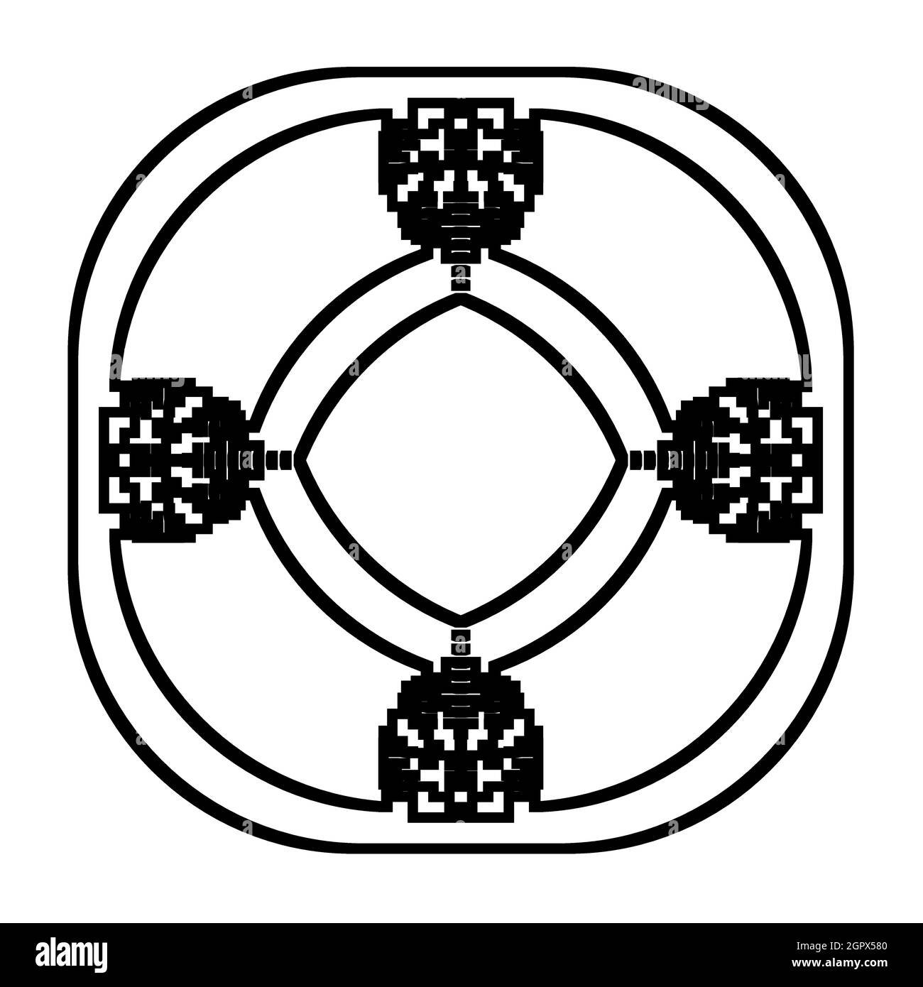 Geometric Element, Pixel Art - Minimalist Abstract Symbol Pattern for ...