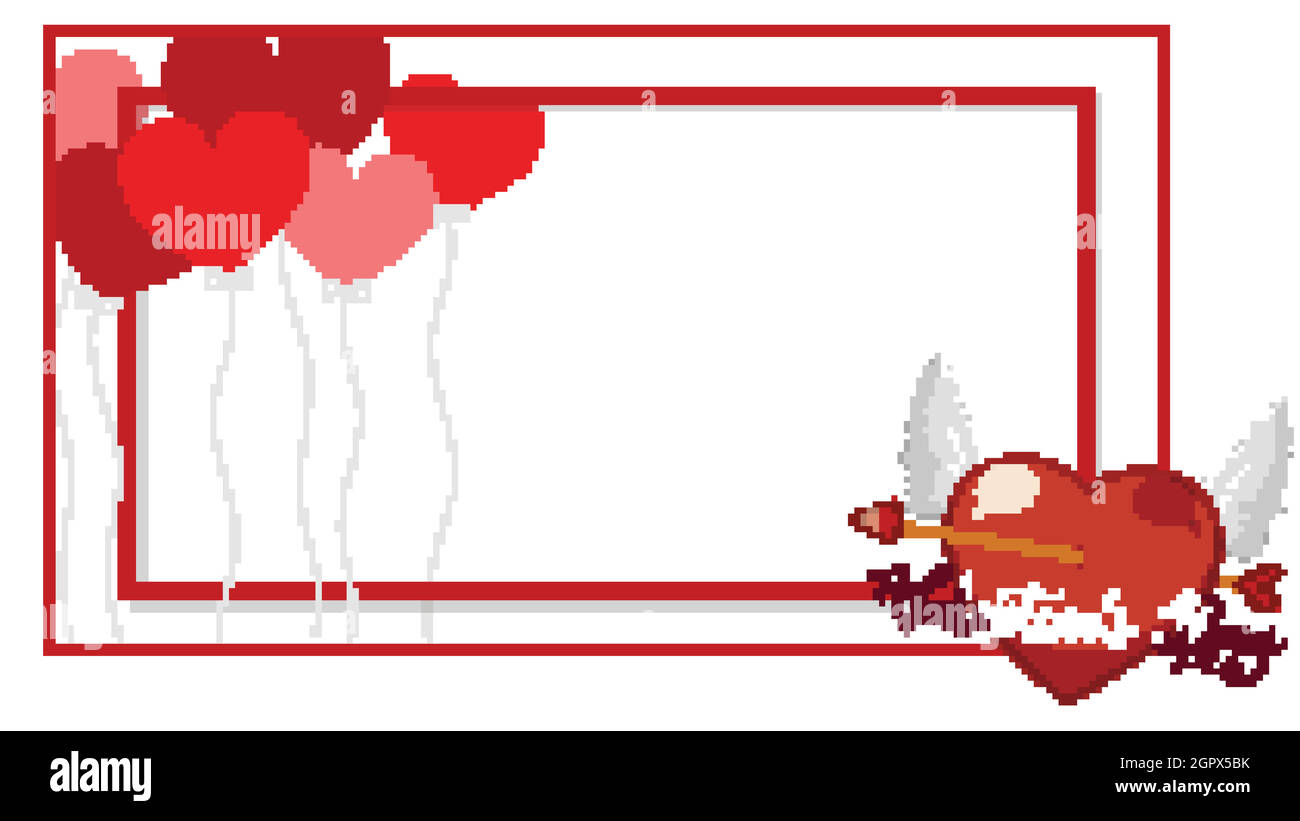 Blank valentine card red Stock Vector Images - Alamy